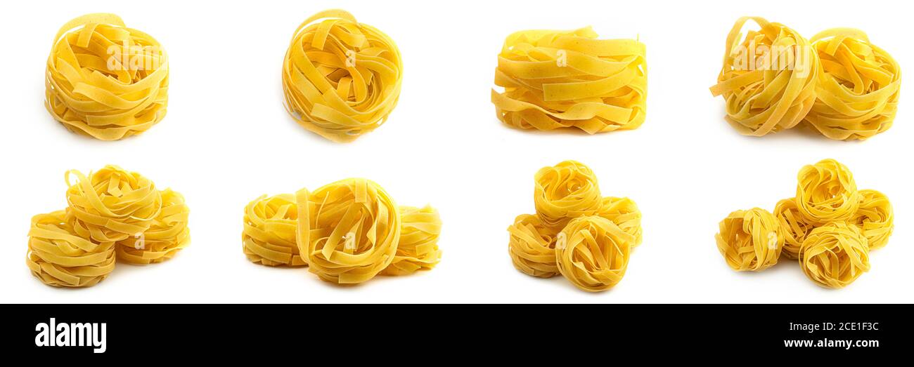 Fettuccine nest pasta -Fotos und -Bildmaterial in hoher Auflösung – Alamy