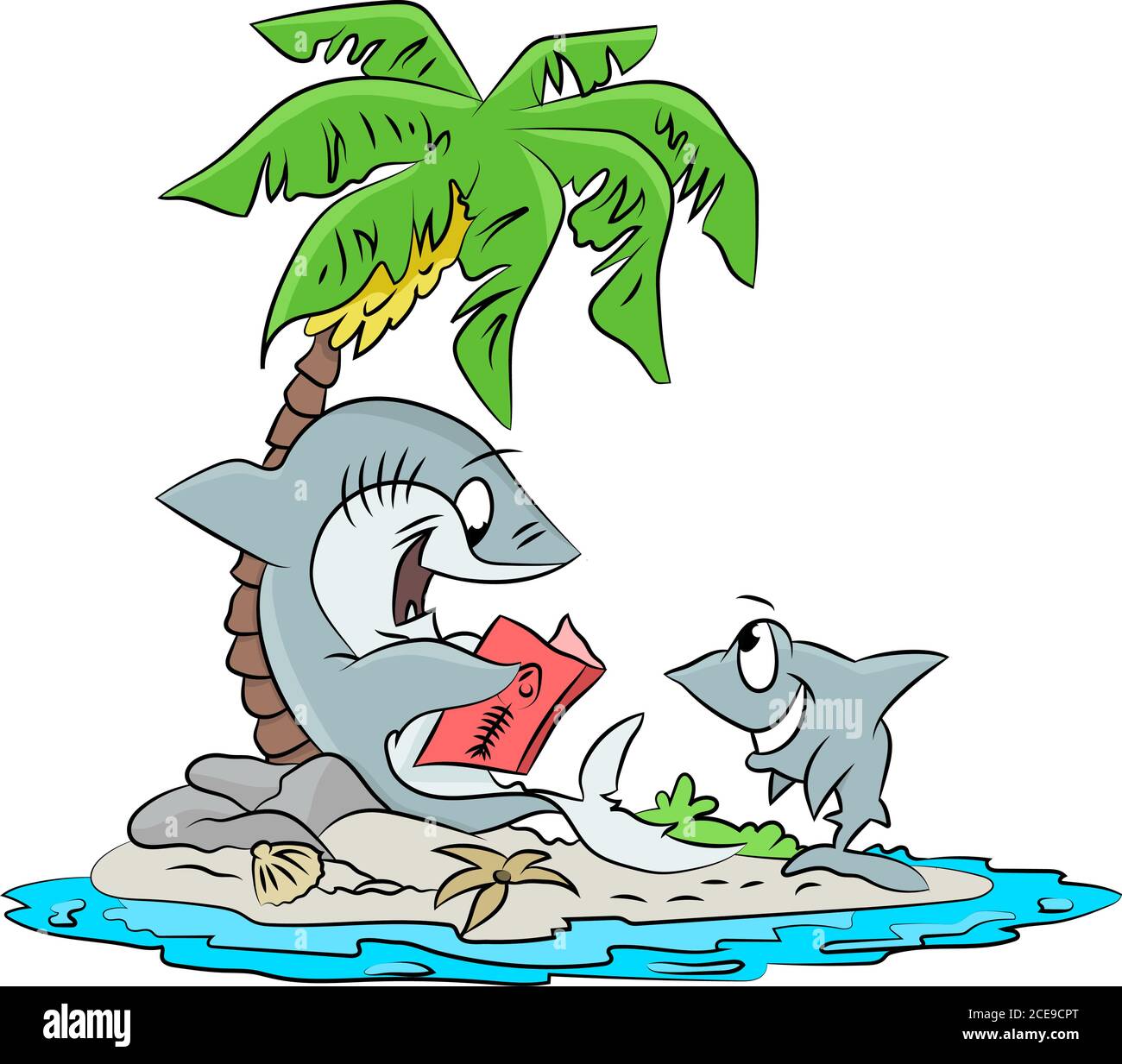Cartoon Kids Reading Book Vector Stockfotos und -bilder Kaufen - Alamy