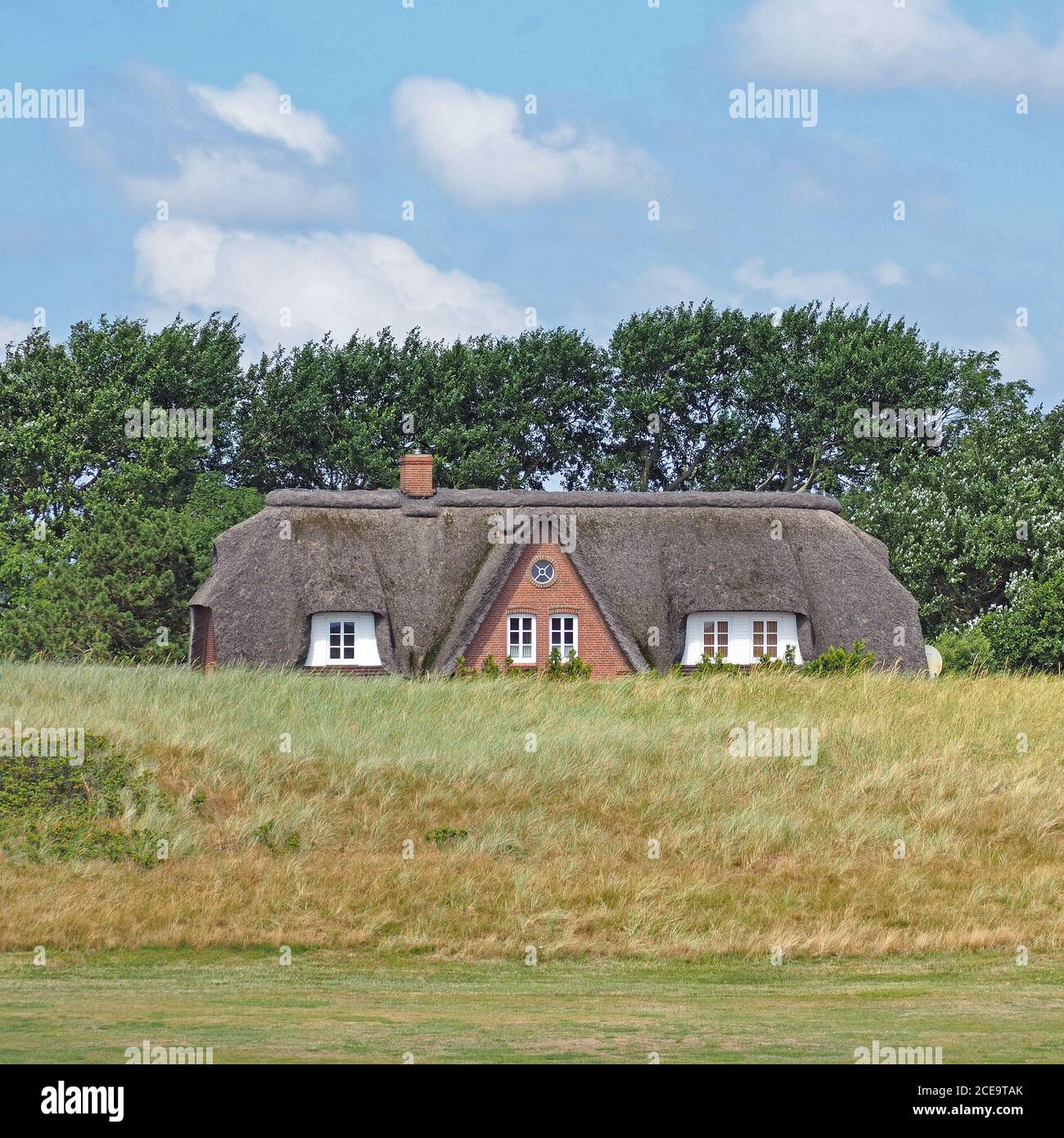 Reethaus am Deich in Schleswig-Holstein, Deutschland, Europa ...