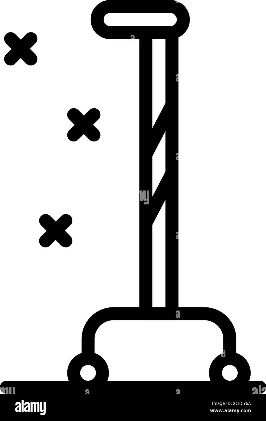 Medizinisches gehhilfe symbol mit isolierter linie Stock-Vektorgrafiken ...