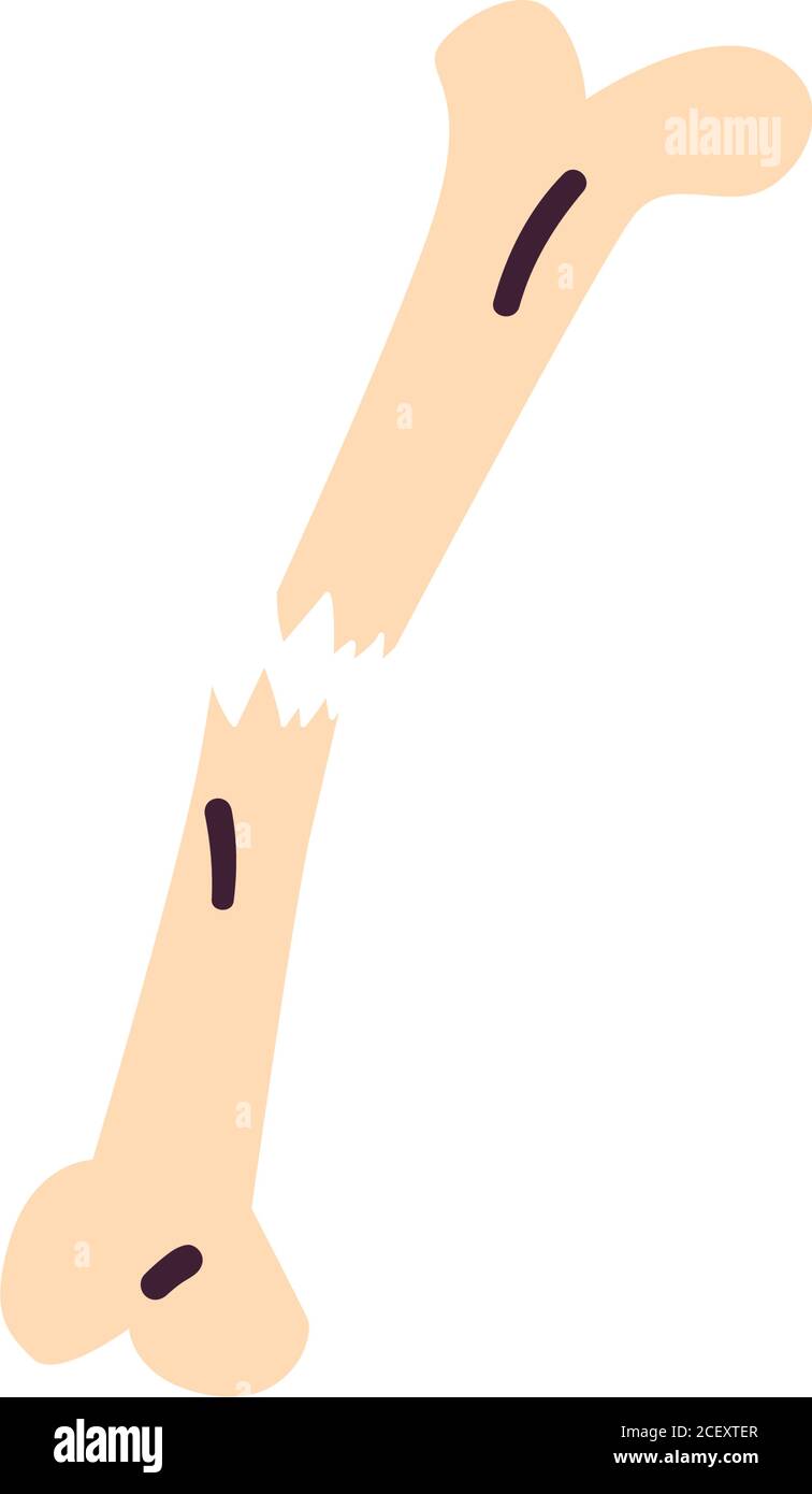 Gebrochene Knochen freie Form Stil Icon Design, menschlichen Körper ...