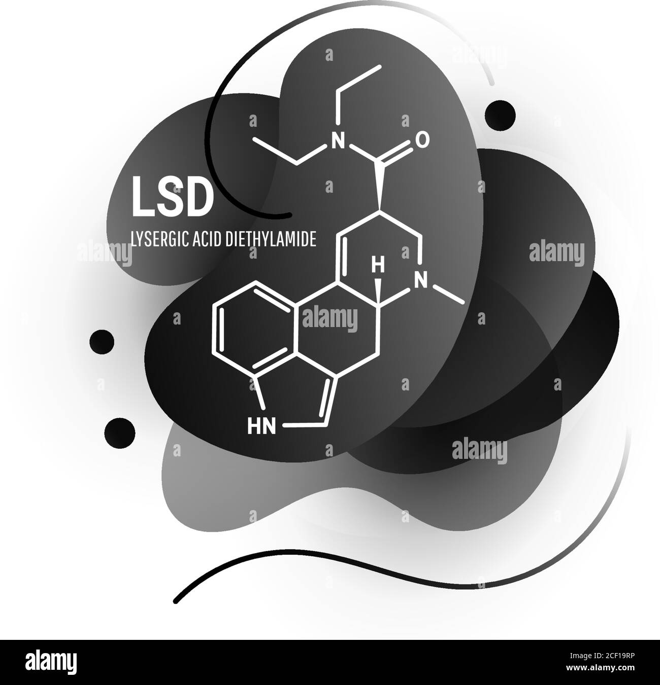 Lysergsäure Diethylamid LSD, auch umgangssprachlich als Säure bekannt ...