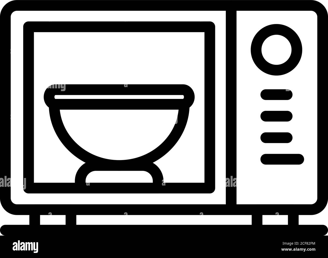 Startseite Mikrowelle Symbol, Umriss Stil Stock-Vektorgrafik - Alamy
