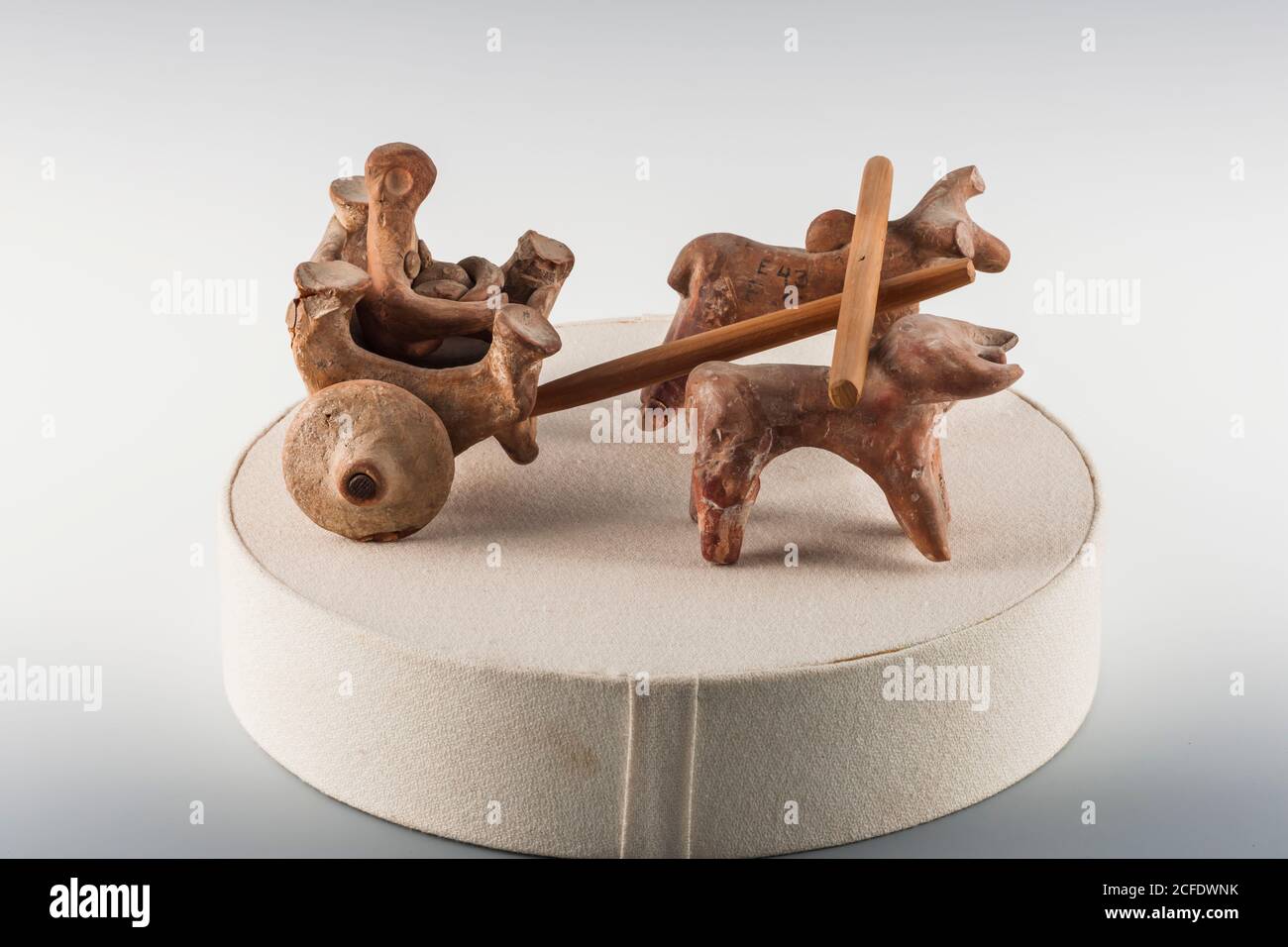 Bullock-Wagen mit Mann, von Mohenjo daro, Indus Valley Civilization ...