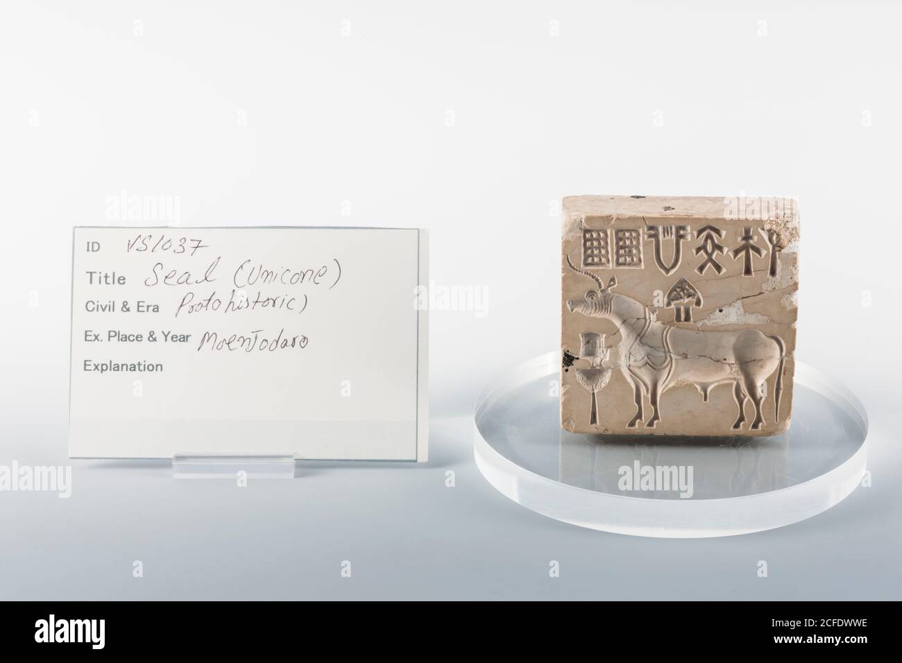 Altes Siegel des Einhorns, von Mohenjo daro, Indus Tal Zivilisation ...