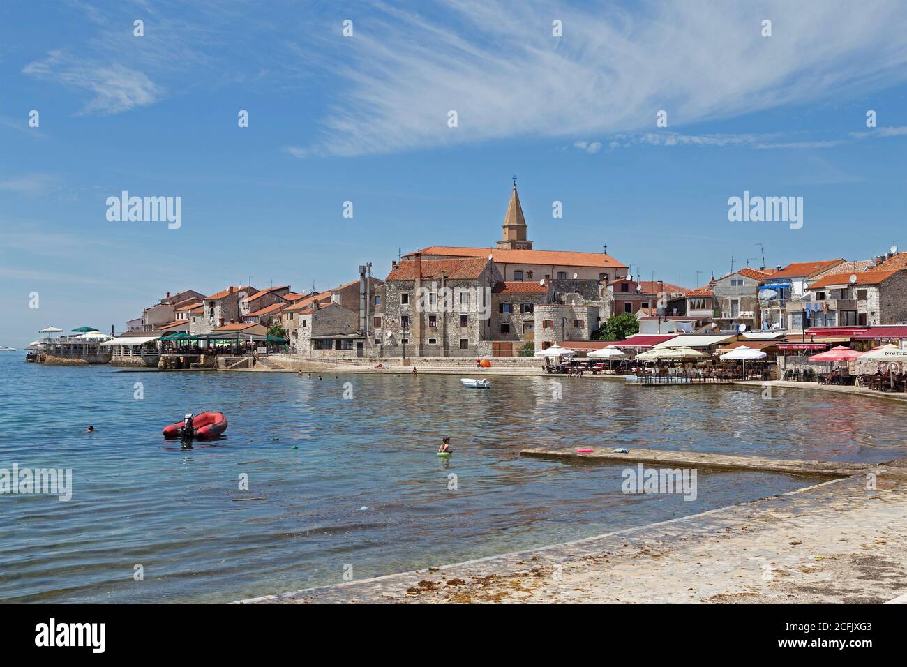 Strand, Umag, Istrien, Kroatien Stockfotografie - Alamy