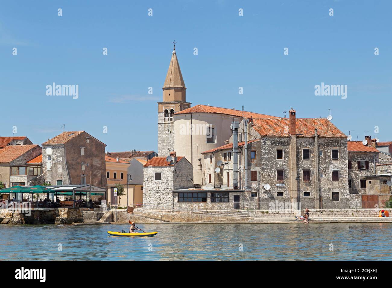 Strand, Umag, Istrien, Kroatien Stockfotografie - Alamy
