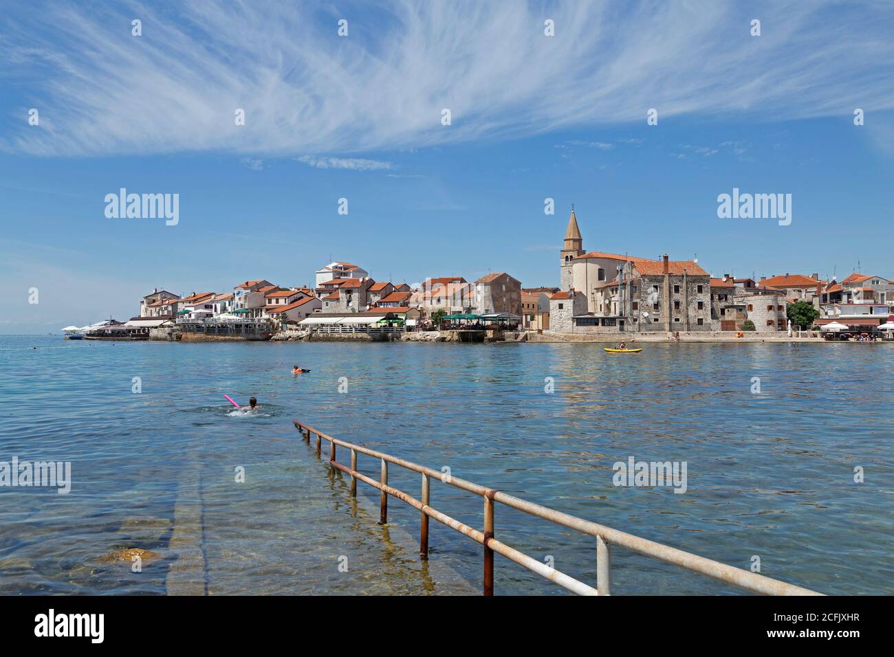 Strand, Umag, Istrien, Kroatien Stockfotografie - Alamy