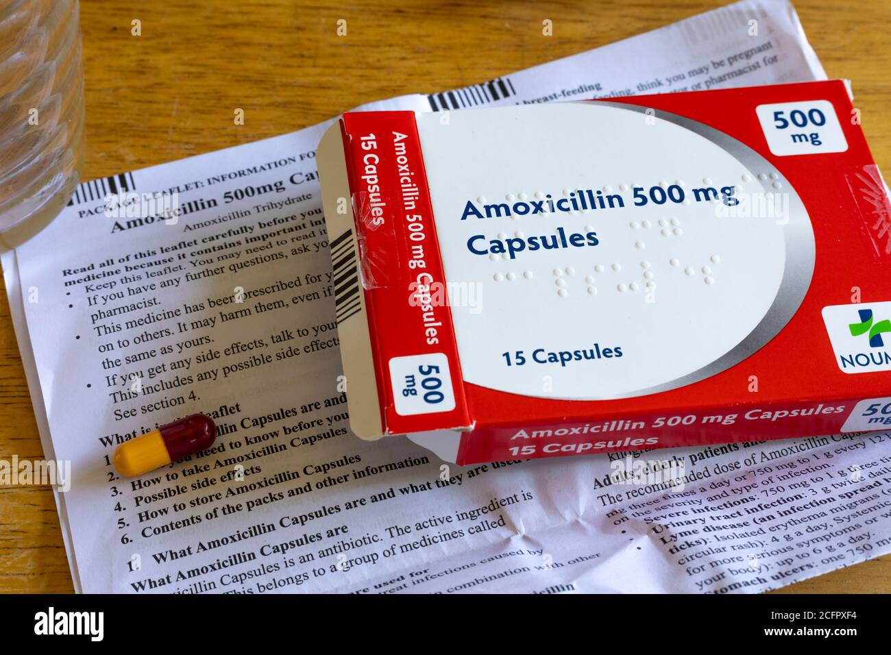 Box Amoxicillin Antibiotic Capsules Stockfotos und -bilder Kaufen - Alamy