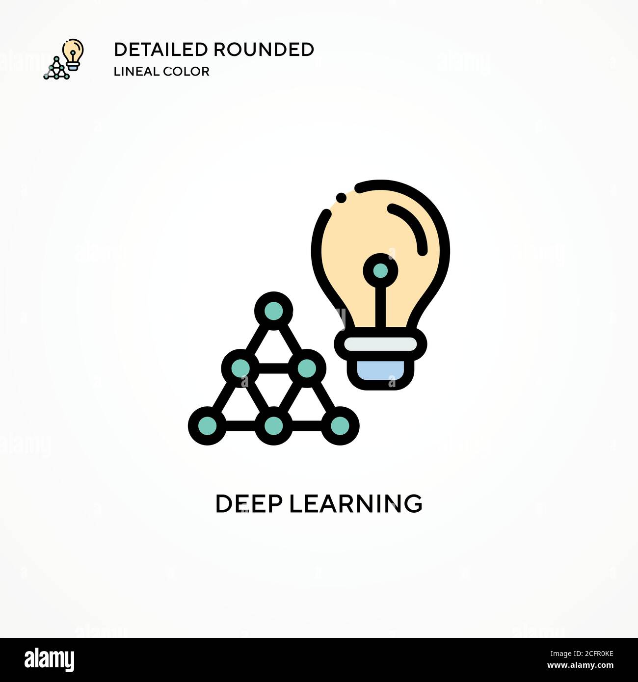 Vektorsymbol „Deep Learning“. Moderne Vektorgrafik Konzepte. Einfach zu ...