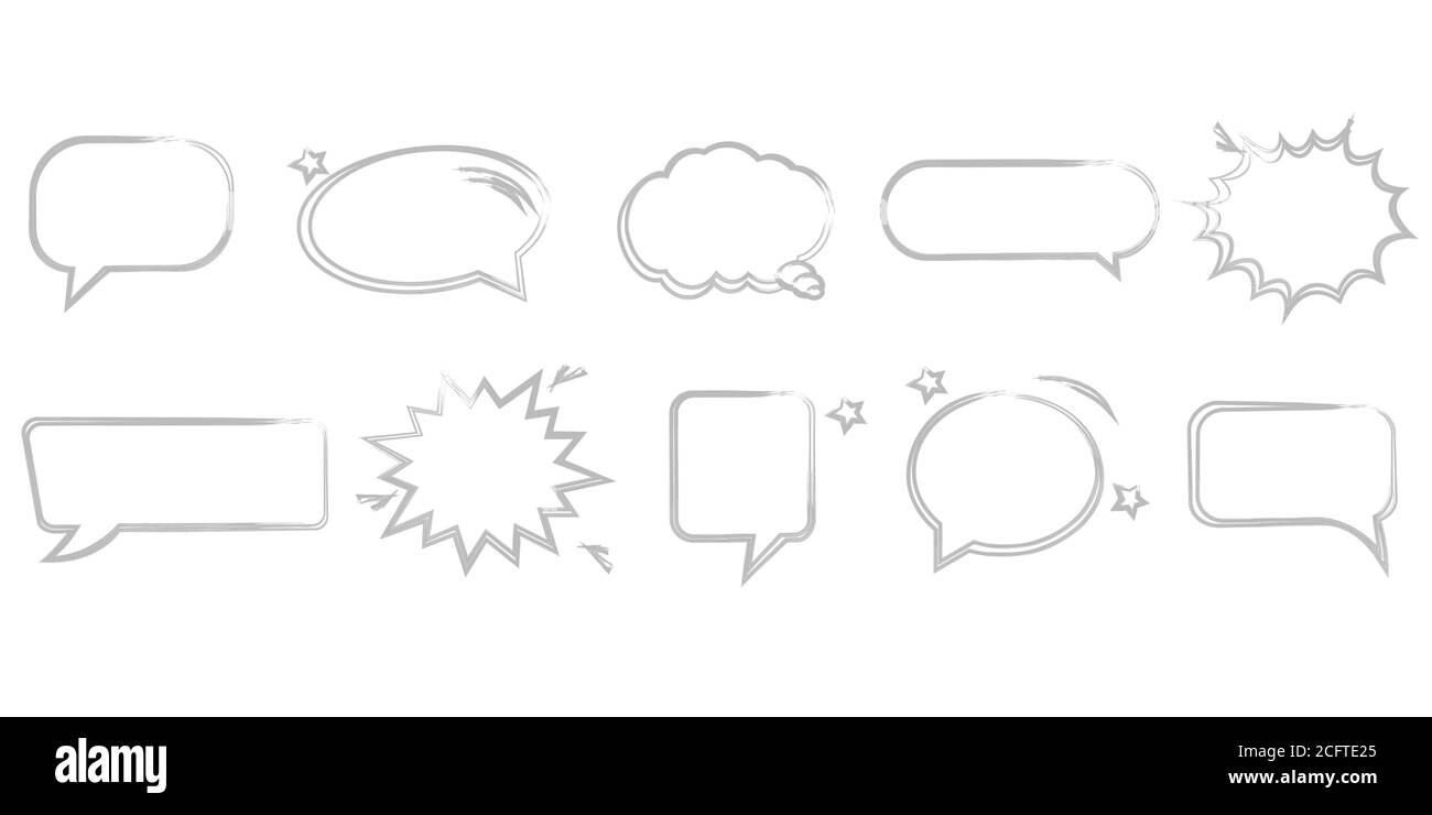 Speech bubbles vector Stock-Vektorgrafiken kaufen - Alamy