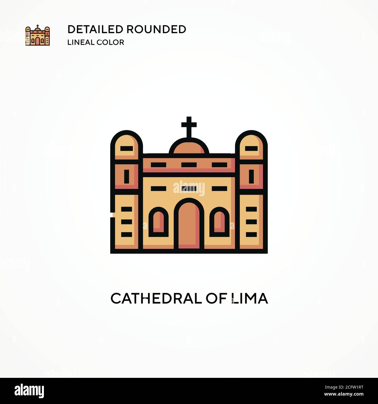 Kathedrale von lima Vektor-Symbol. Moderne Vektorgrafik Konzepte ...