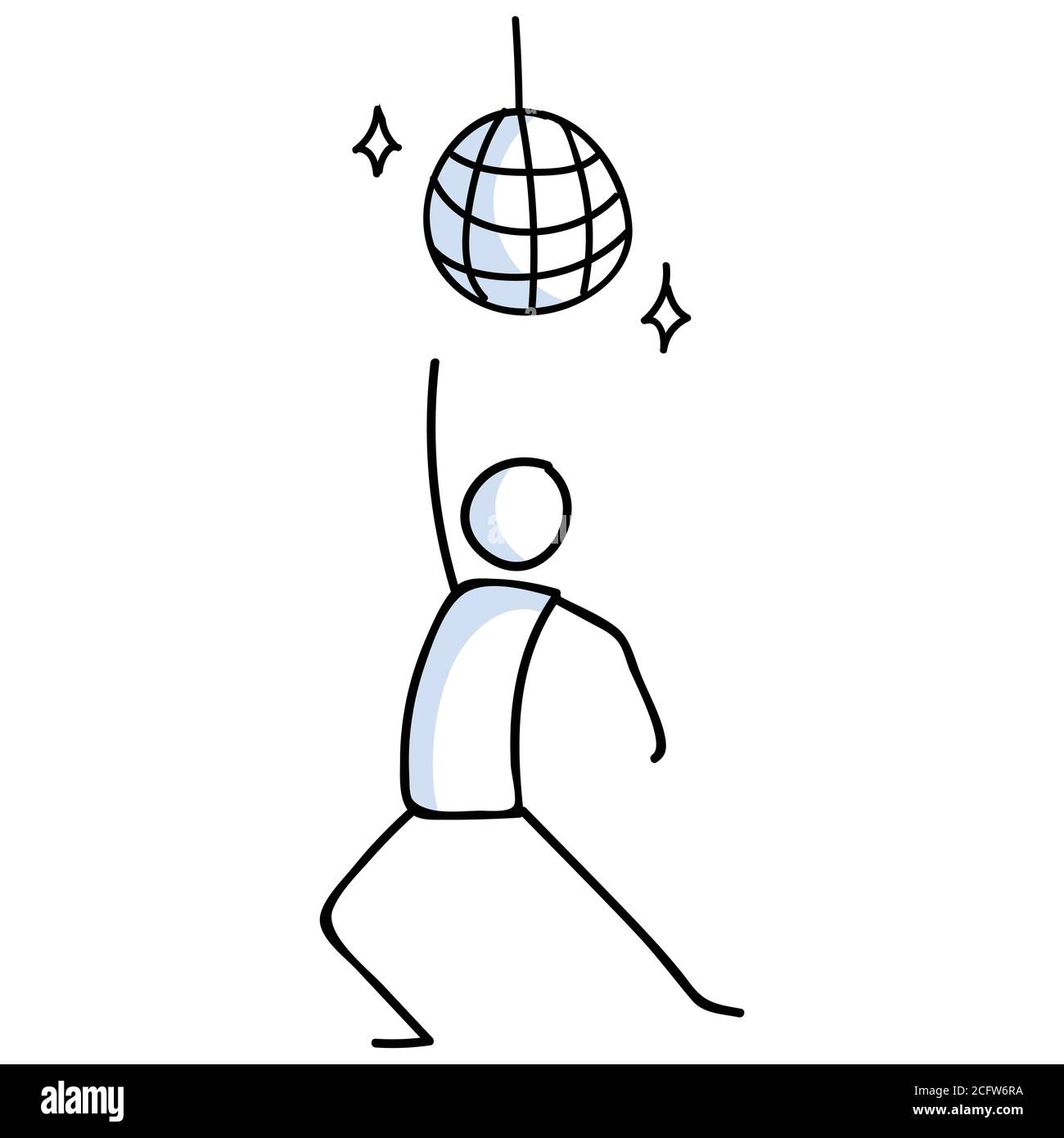 Stick figure illustration dance Stock-Vektorgrafiken kaufen - Alamy