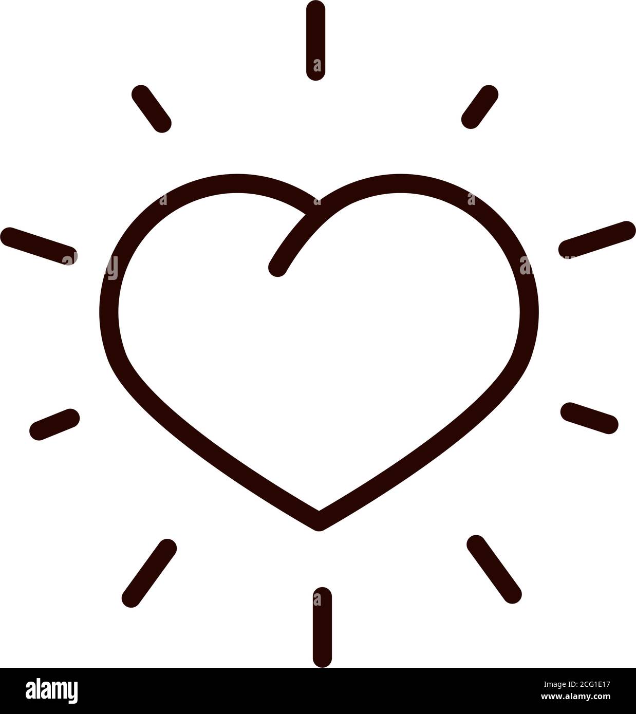 Herz Liebe romantische Beziehung Gefühl Linie Symbol Vektor ...