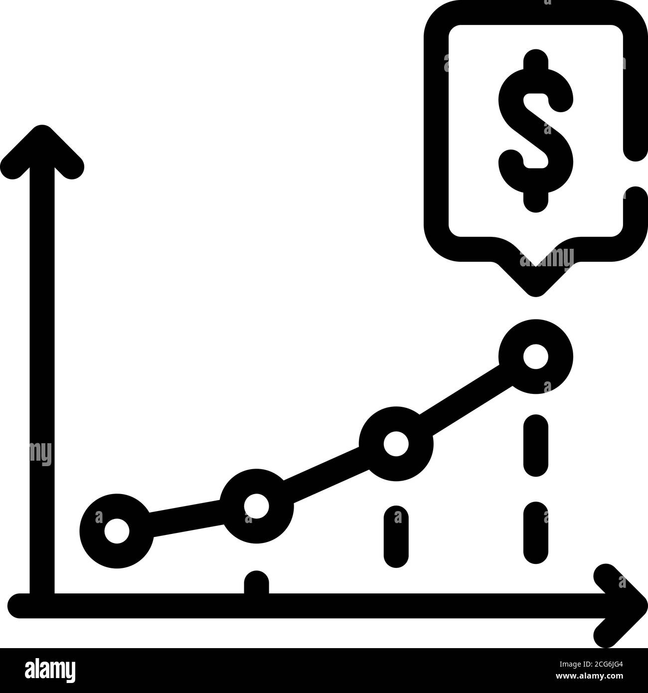 Infografik zur Darstellung von Symbolen für wachsende Umsätze Stock ...