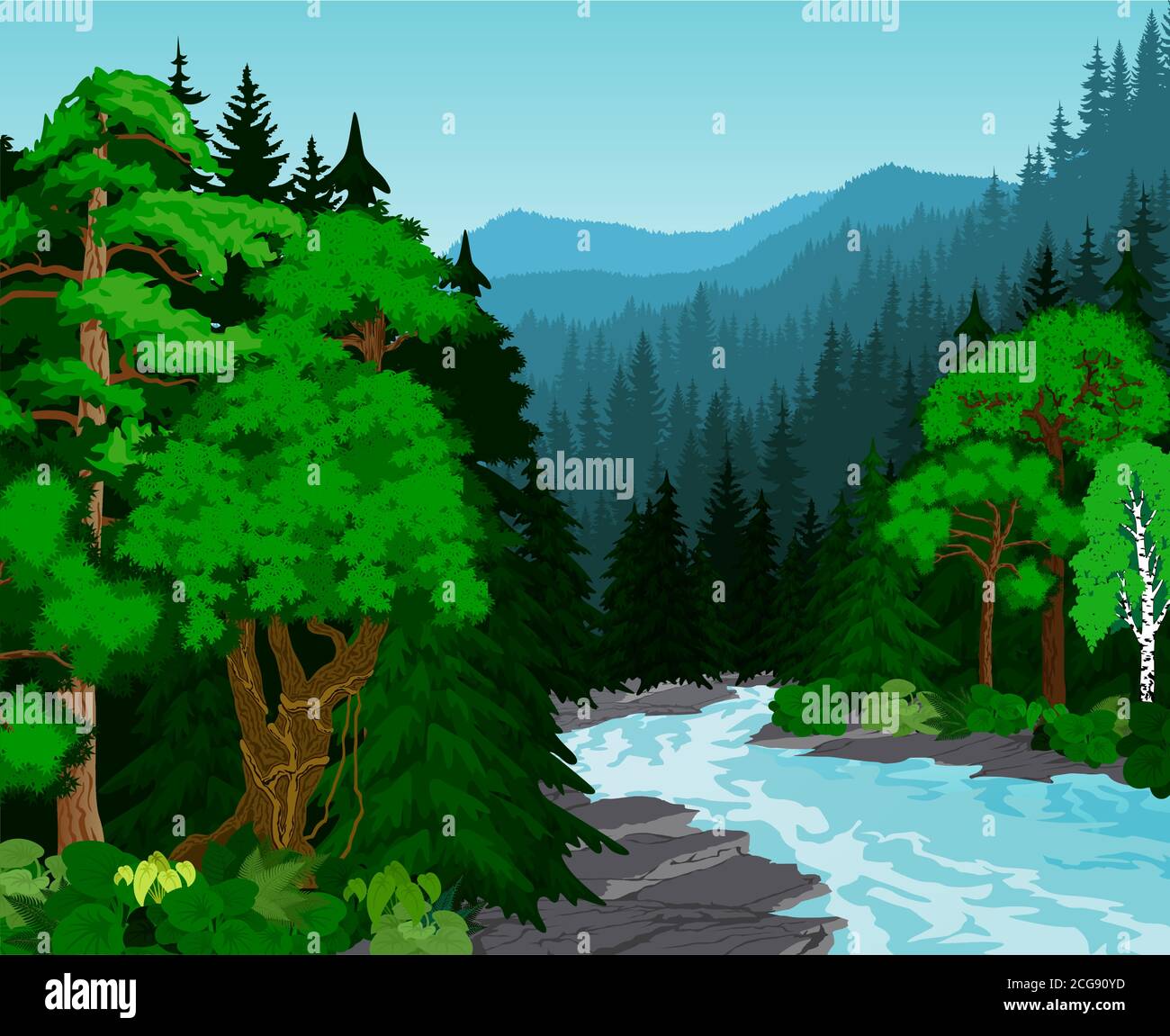 Berge von norwegen Stock-Vektorgrafiken kaufen - Alamy