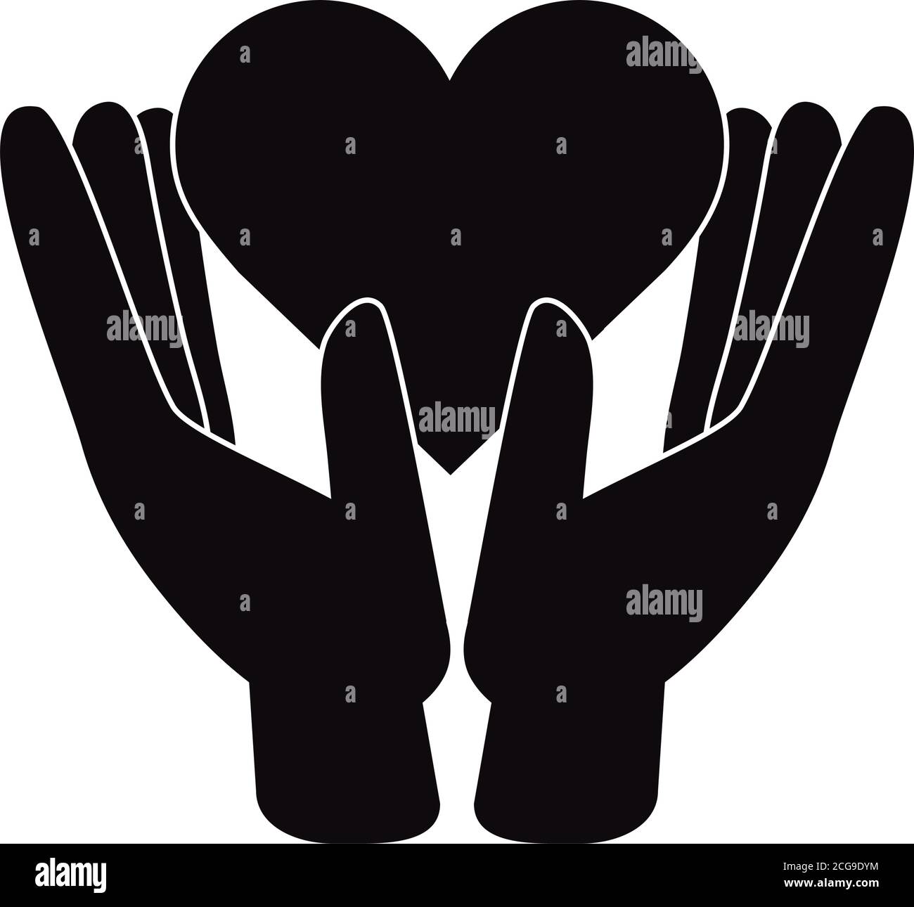 Zusammen, Hände mit Herz Liebe Beziehung freundlich romantische ...