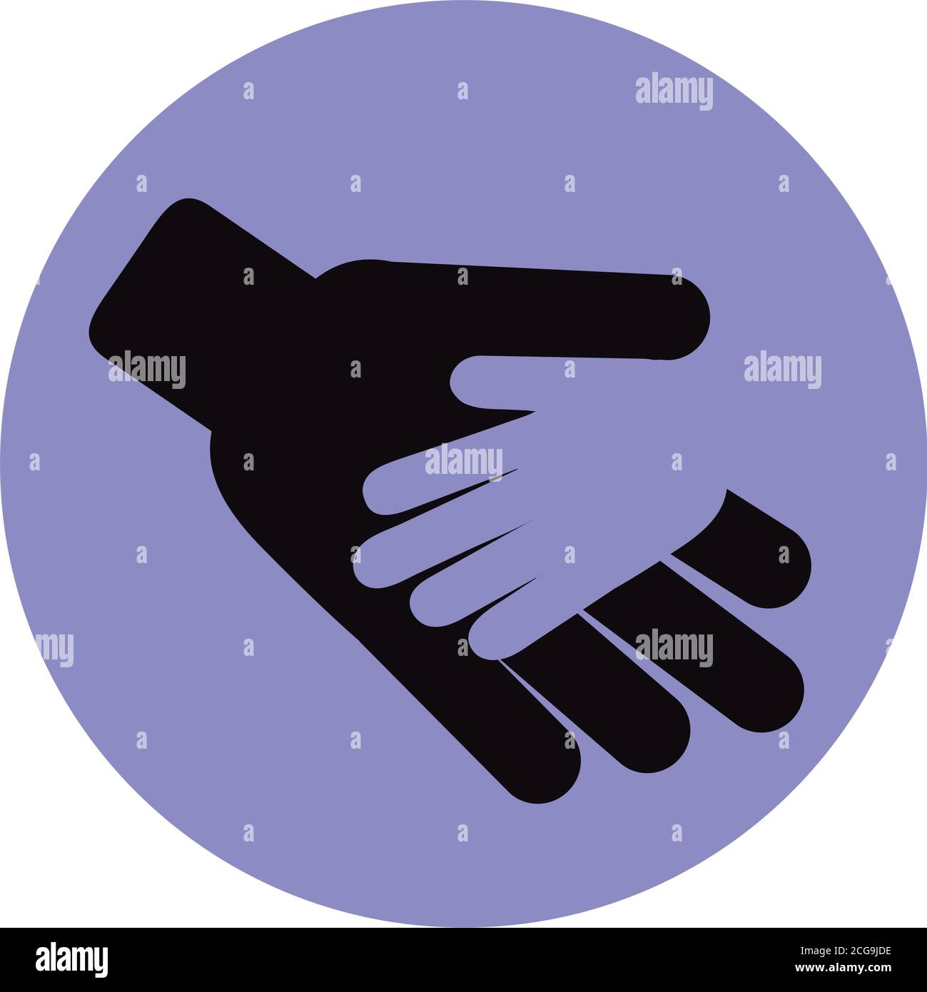 Hände unterstützen Charity zusammen Piktogramm Block Silhouette Symbol ...