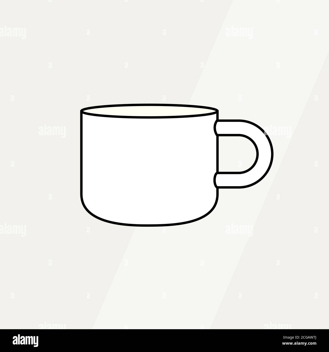 Teetasse einfache Form Vektor Illustration. Vektor Linie Illustration ...