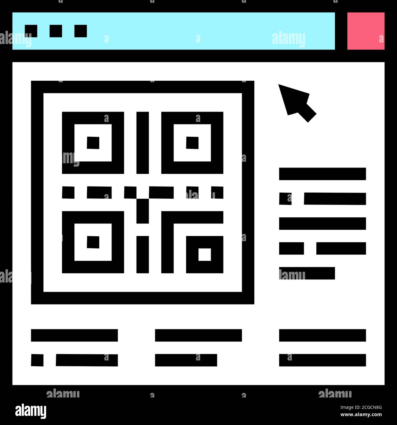 Online qr-Code Farbe Symbol Vektor isolierte Illustration Stock ...