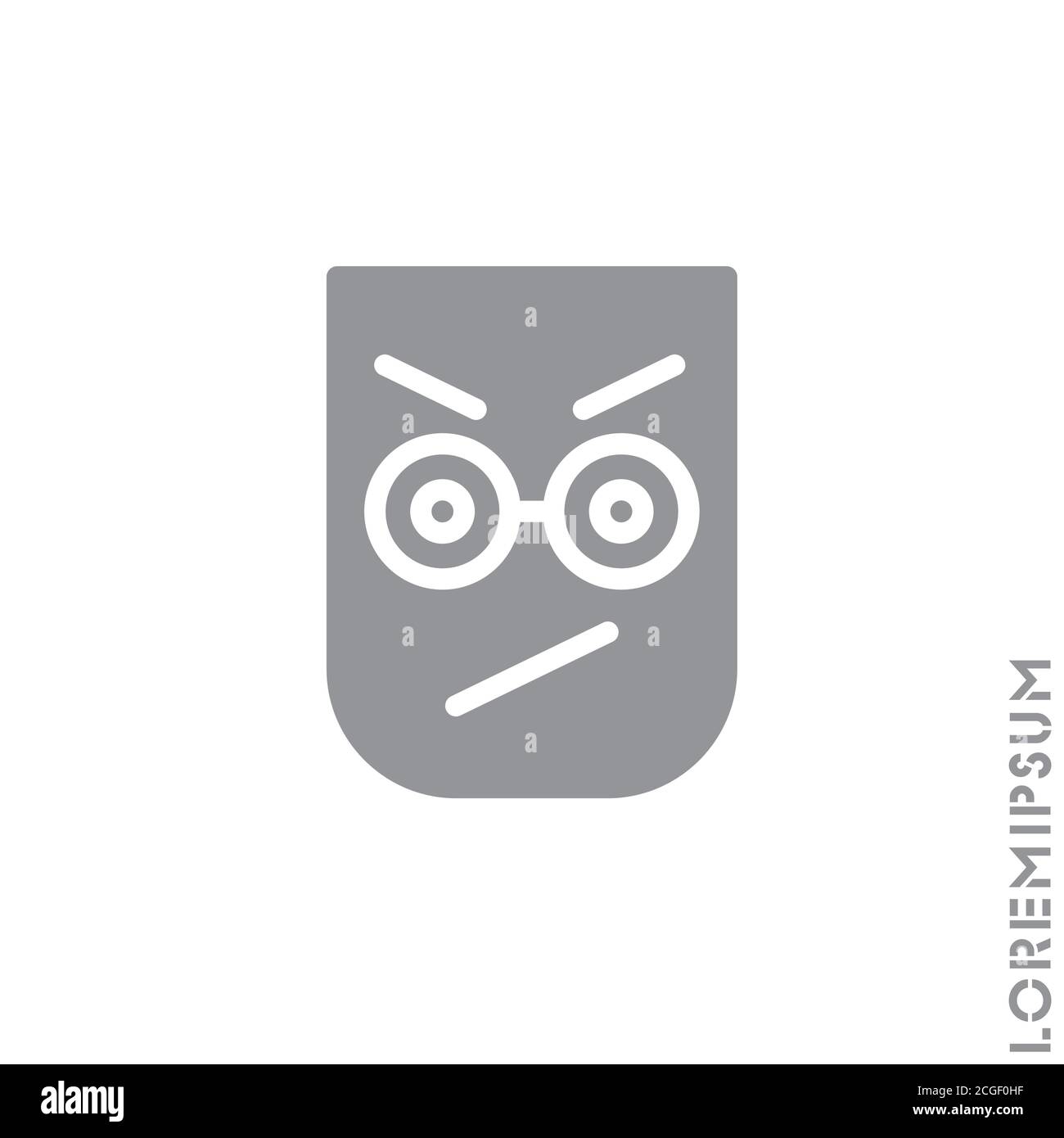 Böse Symbolvektor. Furious Face Emoticon Symbol Vektor Illustration ...