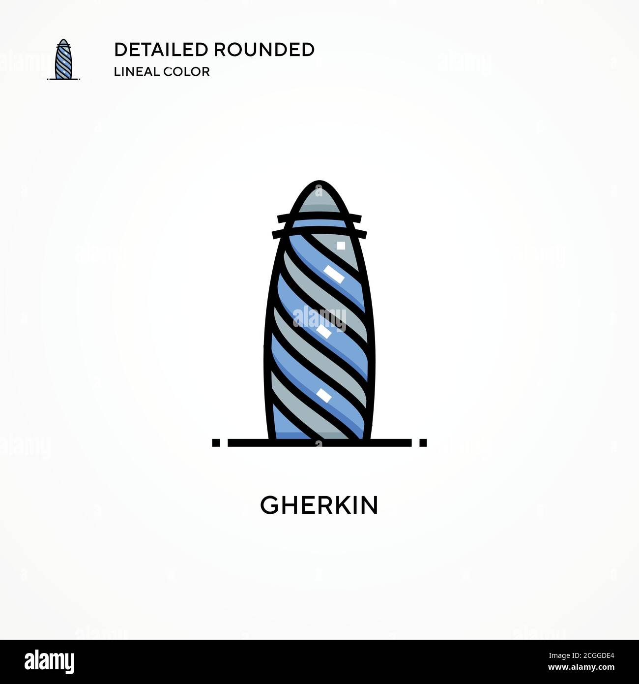 Symbol für Gherkin-Vektor. Moderne Vektorgrafik Konzepte. Einfach zu ...