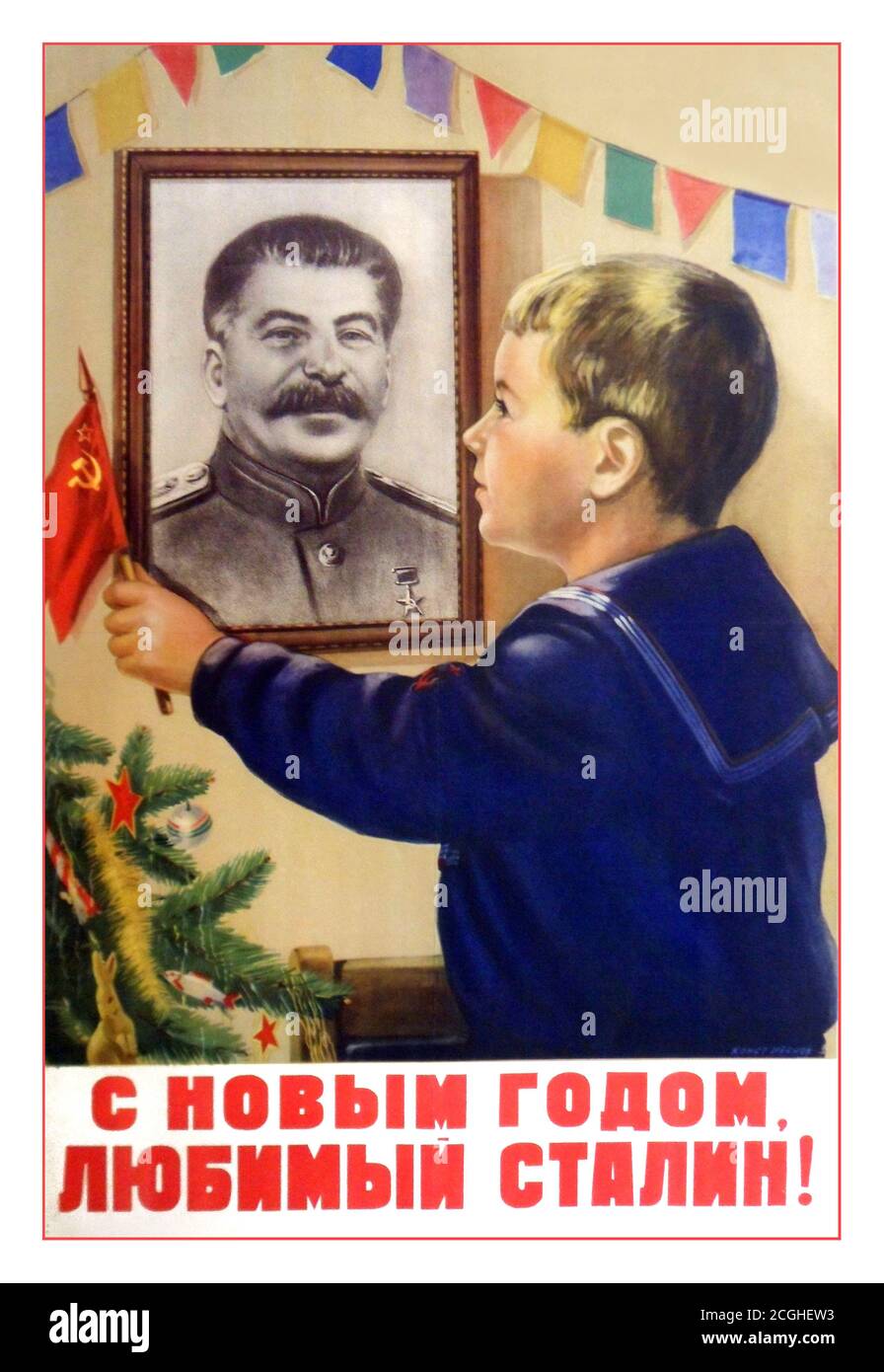 Stalin Propaganda Poster Ausgeschnittene Stockfotos und -bilder - Alamy