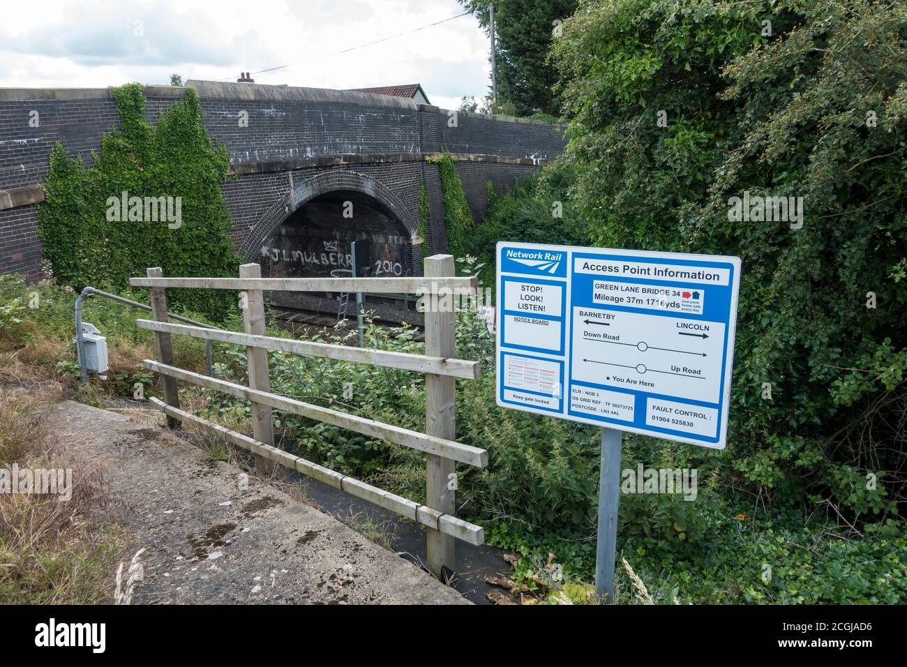 Bahnzugangsstelle für Arbeitsgruppen an der Green Lane Bridge Cherry ...