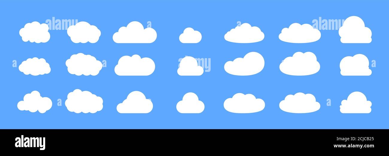 Set different shape clouds design -Fotos und -Bildmaterial in hoher ...