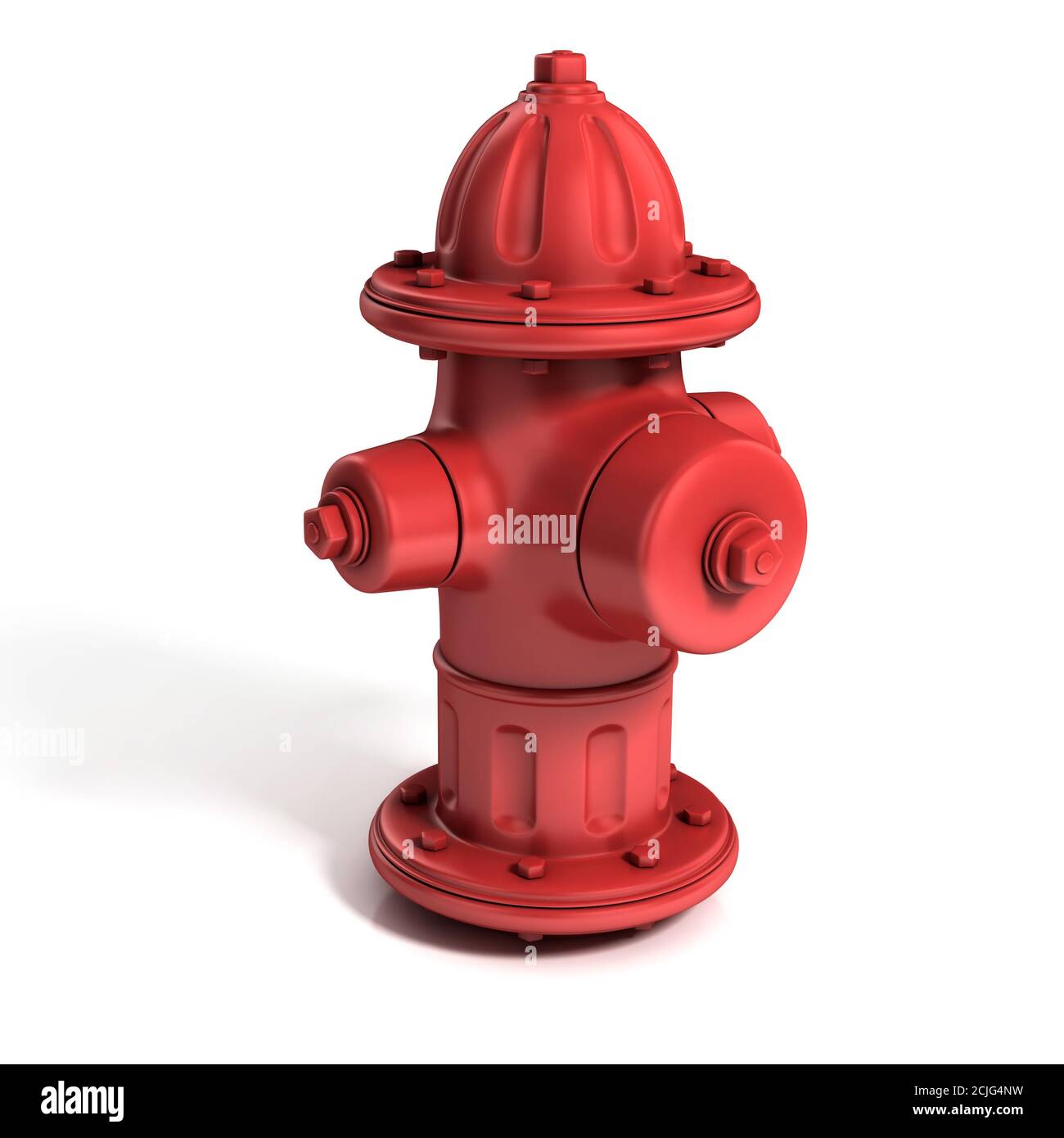 3D-Darstellung des Hydranten in weiß isoliert Stockfotografie - Alamy