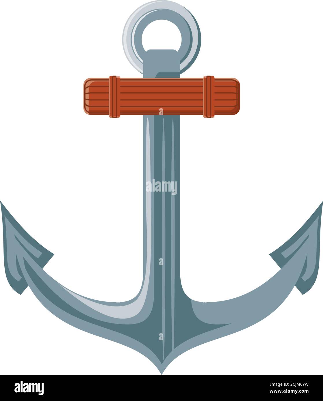 Schiff Anker auf weißem Hintergrund Vektor Illustration Design Stock ...