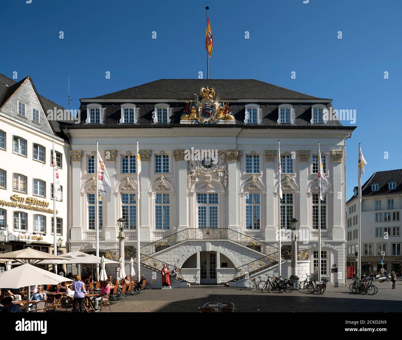 Bonn, Alte Rathaus am Bonner Marktplatz, 1737 bis 1738 im Stil des ...