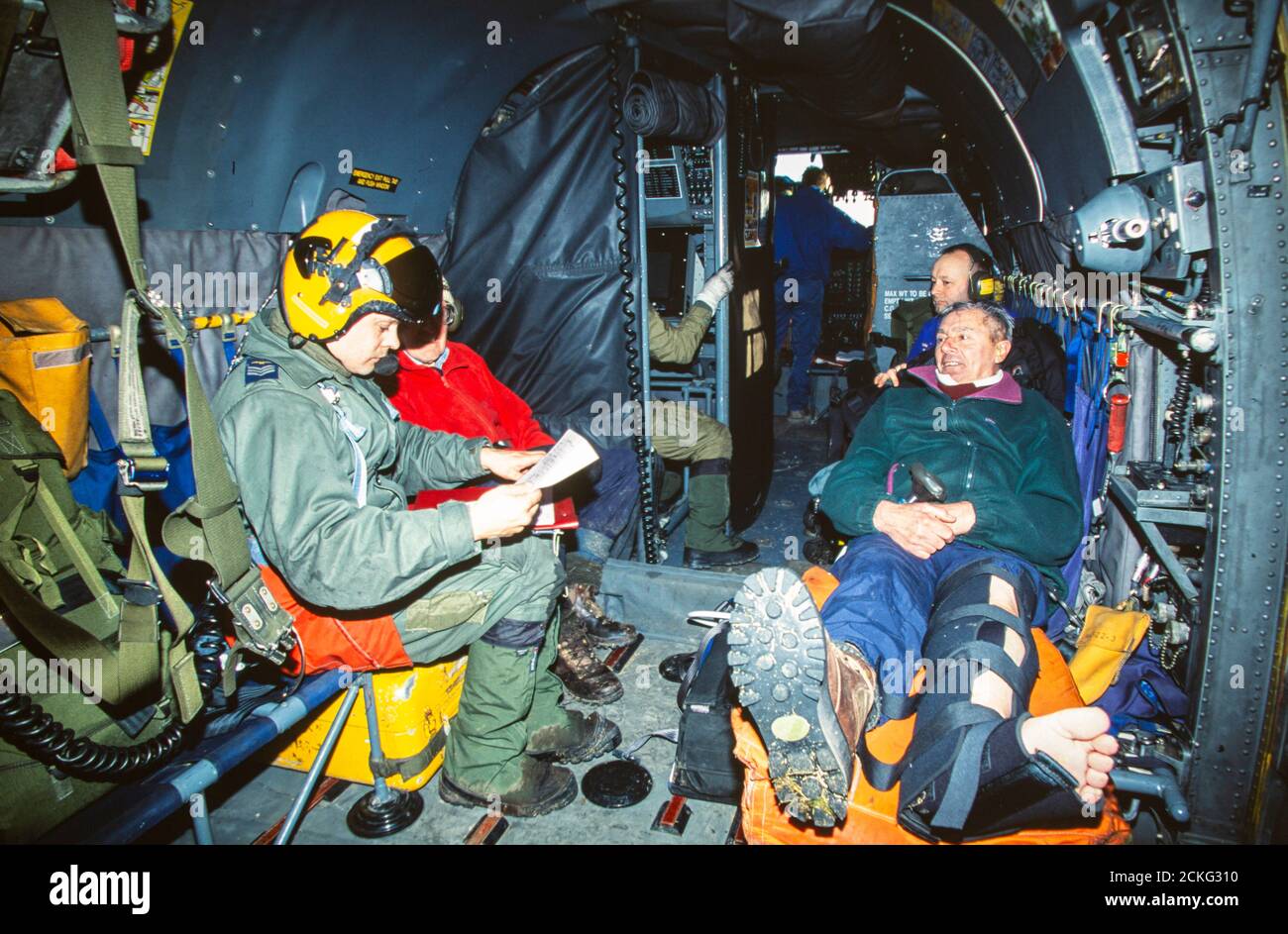 Ein RAF Sea King Helikopter, der das Langdale/Ambleside Mountain Rescue ...