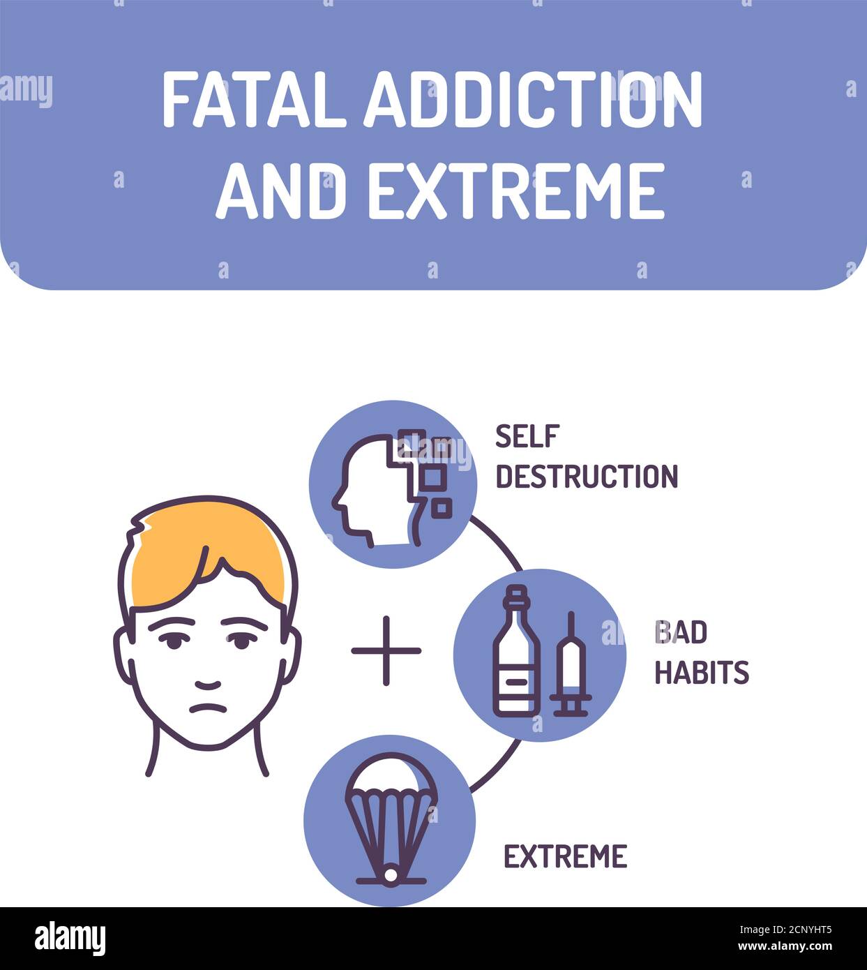 Missbrauch von substanzen Stock-Vektorgrafiken kaufen - Alamy