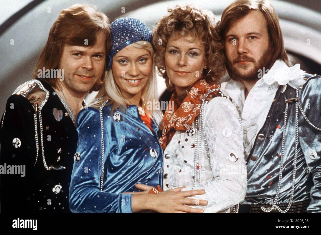 ABBA (Björn Ulvaeus, Agnetha Fältskog, Anni-Frid Lyngstad, Benny Andersson), um 1975 ...