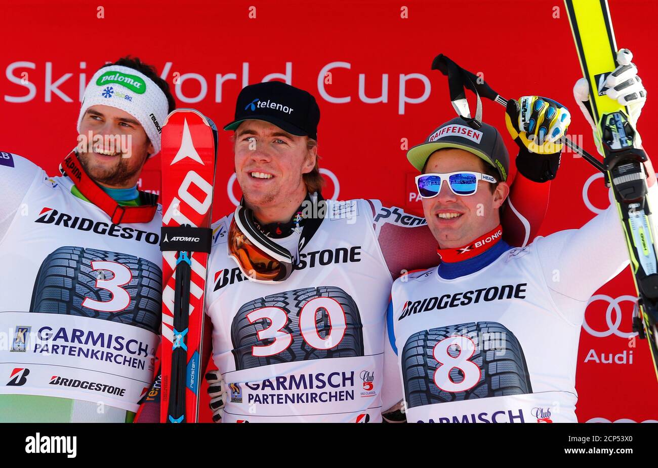 Zweiter Platz in Slowenien Bostjan Kline, erster Platz in Norwegen Aleksander Aamodt Kilde und ...