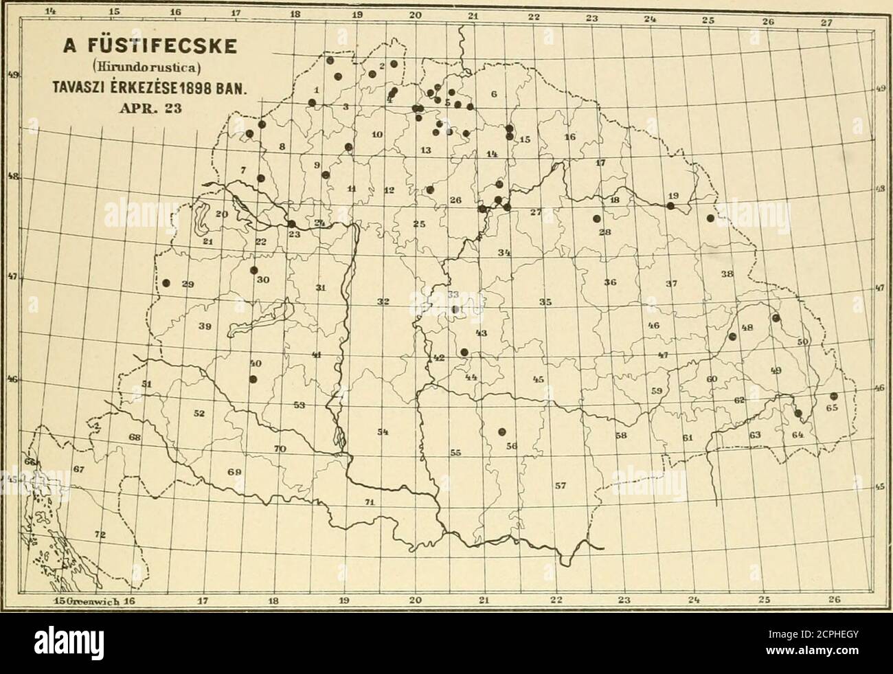 . Adalékok a madárvonulás kutatásához : A füsti fecske 1898. bevi ...
