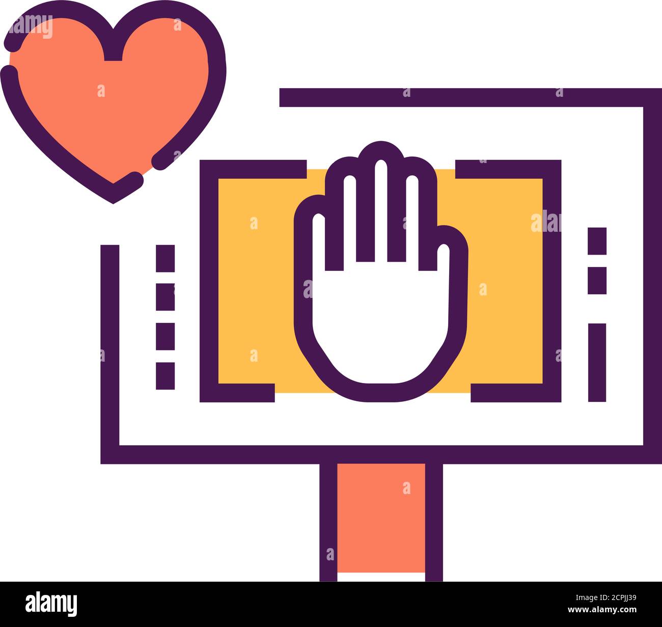 Symbol für die Linienfarbe des gewaltfreien Widerstands. Anti-Kriegs ...