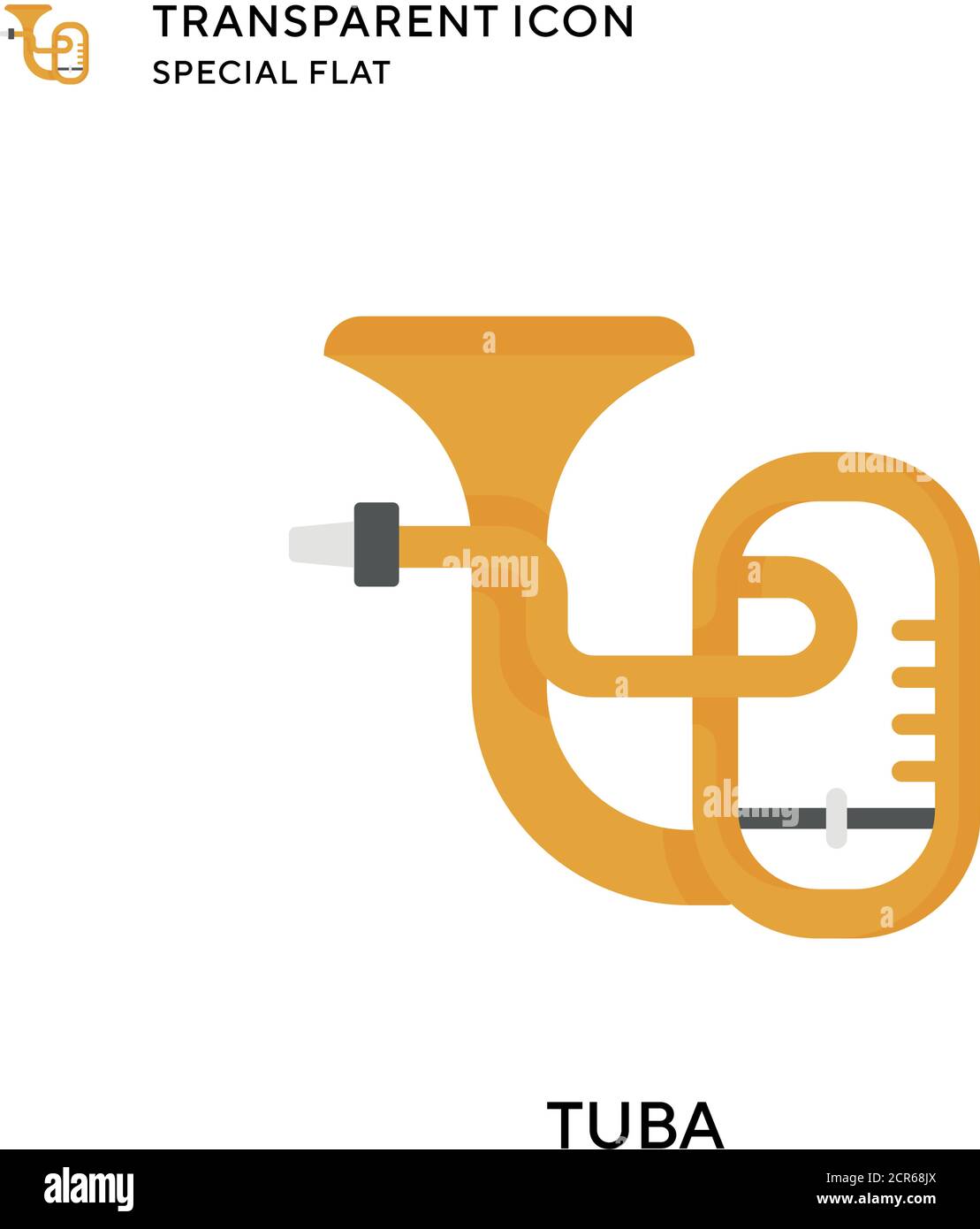 Tuba-Vektor-Symbol. Flache Illustration. Vektor EPS 10 Stock ...