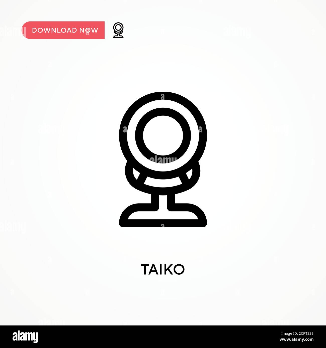 Einfaches Vektor-Symbol von Taiko. Moderne, einfache flache Vektor ...