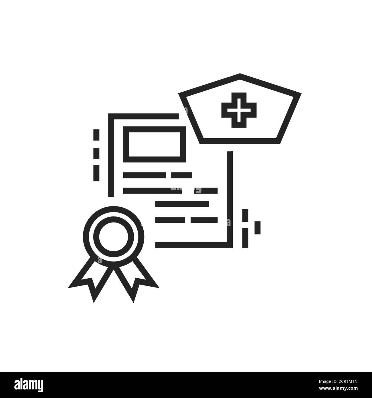 Schwarzes Symbol für medizinische Kurse. Gesundheitswesen. Medizinische ...