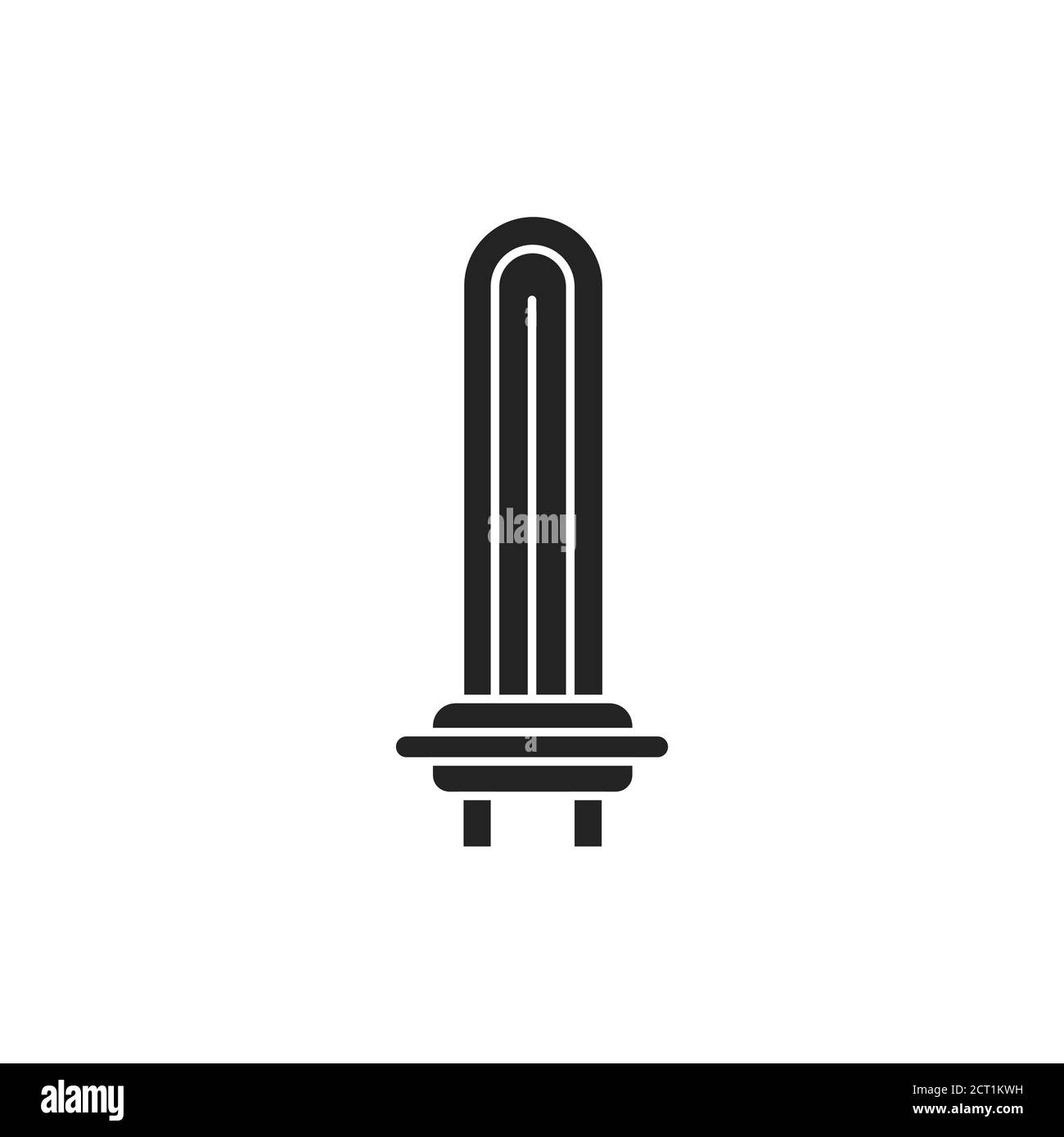 Wasserheizung schwarzes Glyphen-Symbol auf weißem Hintergrund. Ein ...