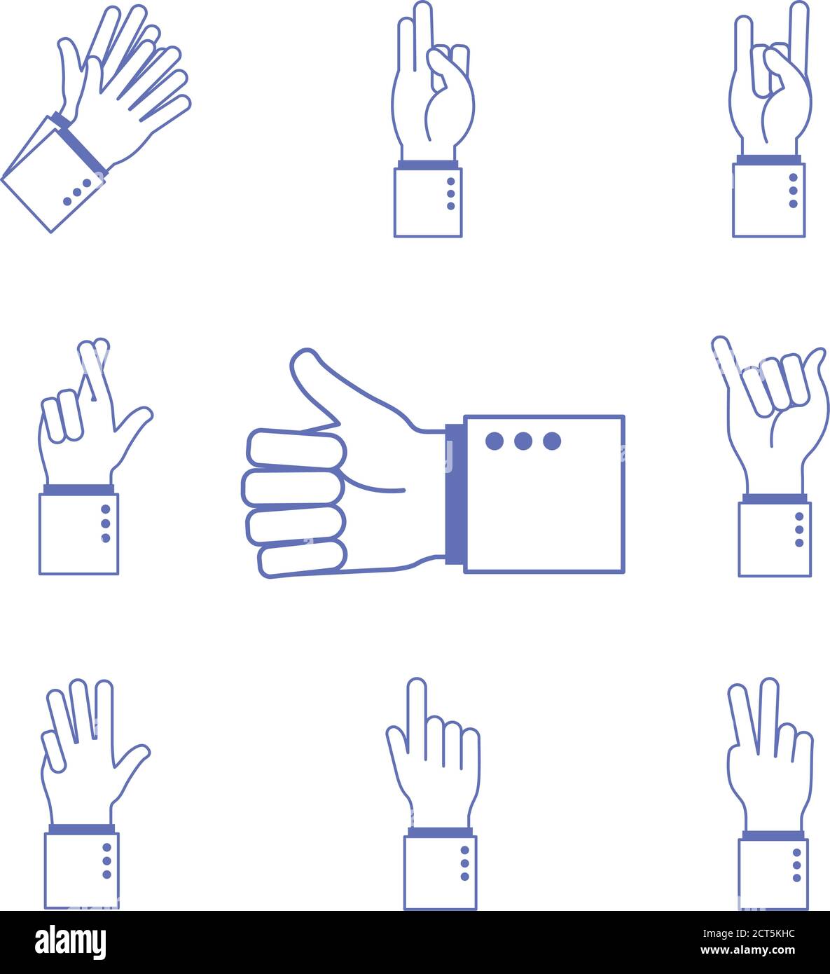 Zeichensprache linie symbole Ausgeschnittene Stockfotos und -bilder - Alamy