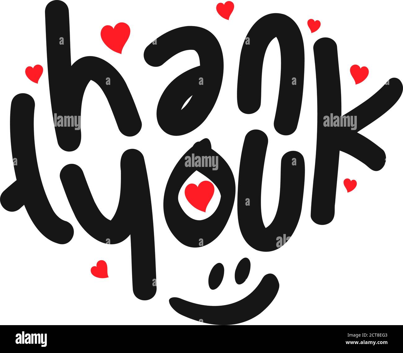 VIELEN DANK Handschriftzug, Vektorgrafik. Hand gezeichnet Schriftzug ...