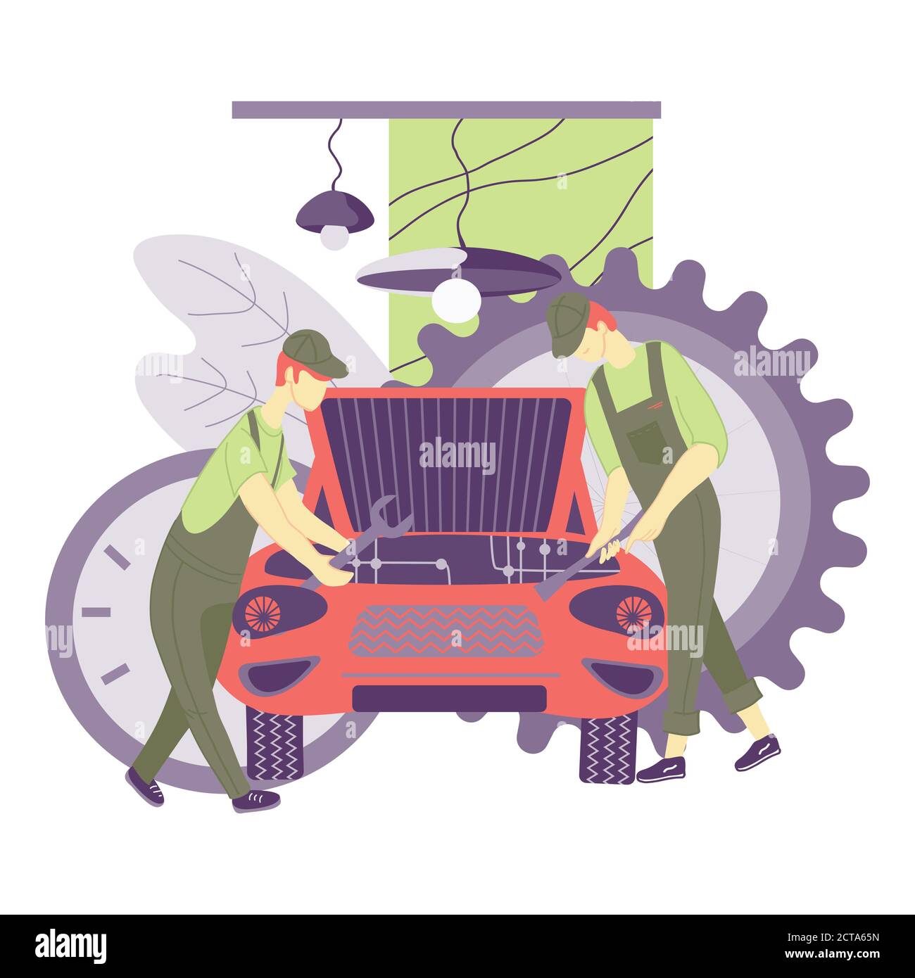 Auto cartoon mechanik -Fotos und -Bildmaterial in hoher Auflösung – Alamy