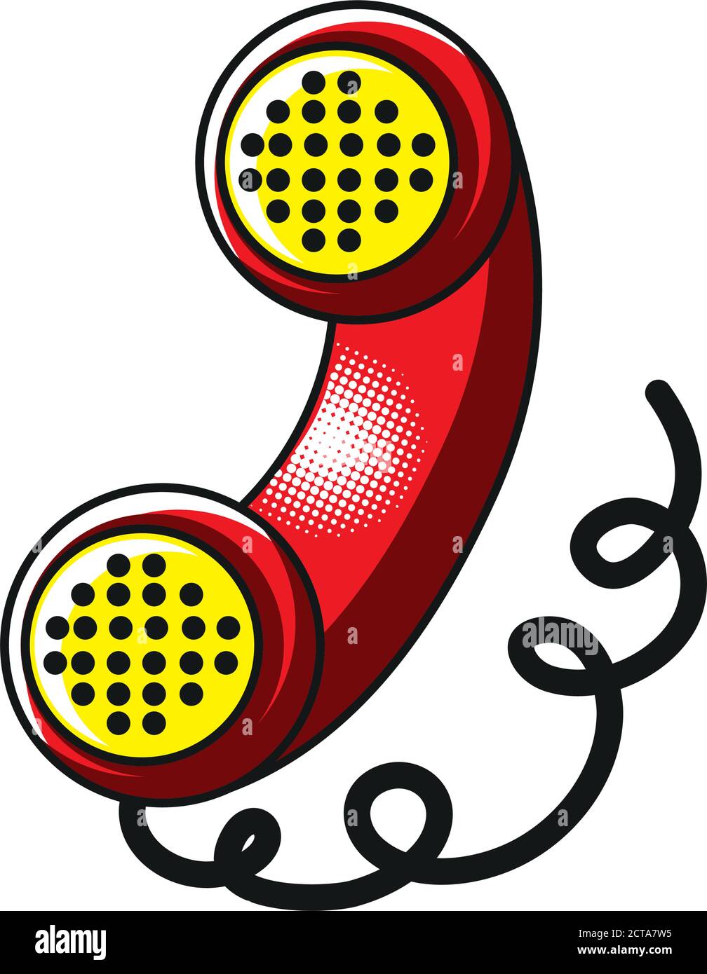 Pop Art Telefon detaillierte Stil Symbol Design von Retro-Ausdruck ...