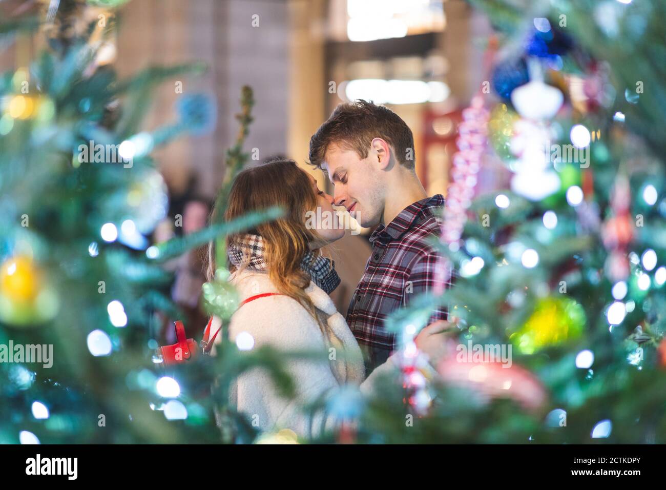 Christmas tree at night -Fotos und -Bildmaterial in hoher Auflösung – Alamy