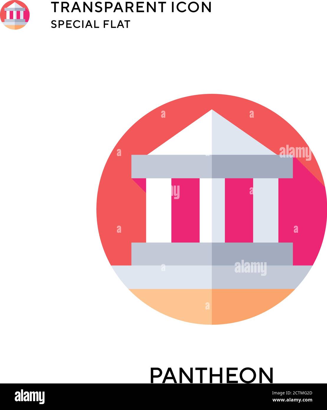 Vektorsymbol Pantheon. Flache Illustration. Vektor EPS 10 Stock ...