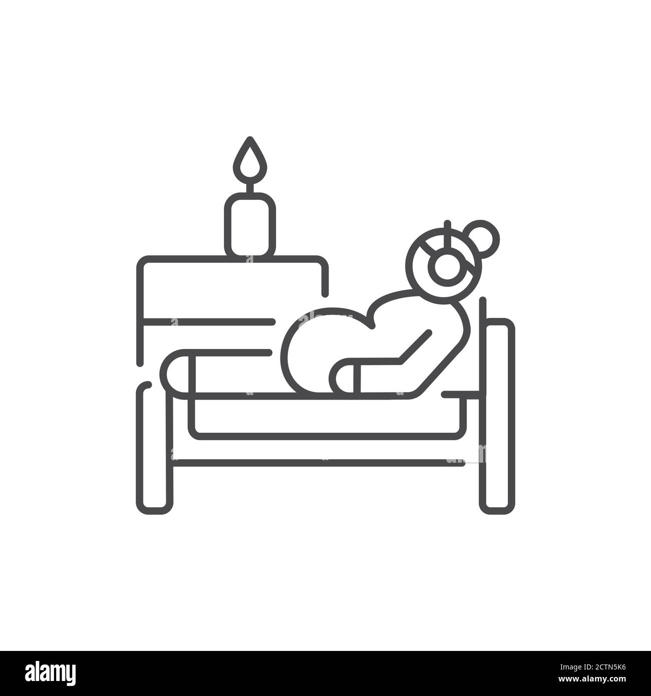 Schwangere Frau Rest schwarze Linie Symbol. Piktogramm für Web, mobile ...