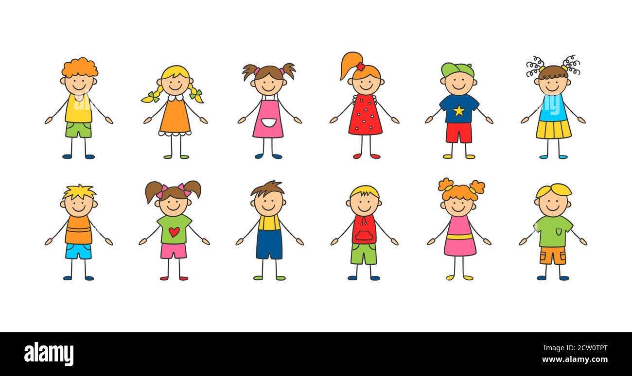 Kindergartenkinder zeichnen Ausgeschnittene Stockfotos und -bilder ...